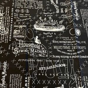 Other | Black And White Sewing Pattern Fabric | Poshmark